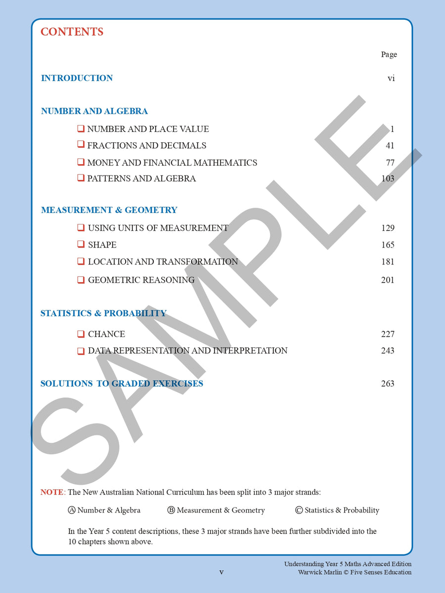 Understanding Year 5 Maths Advanced – Australian Curriculum Edition