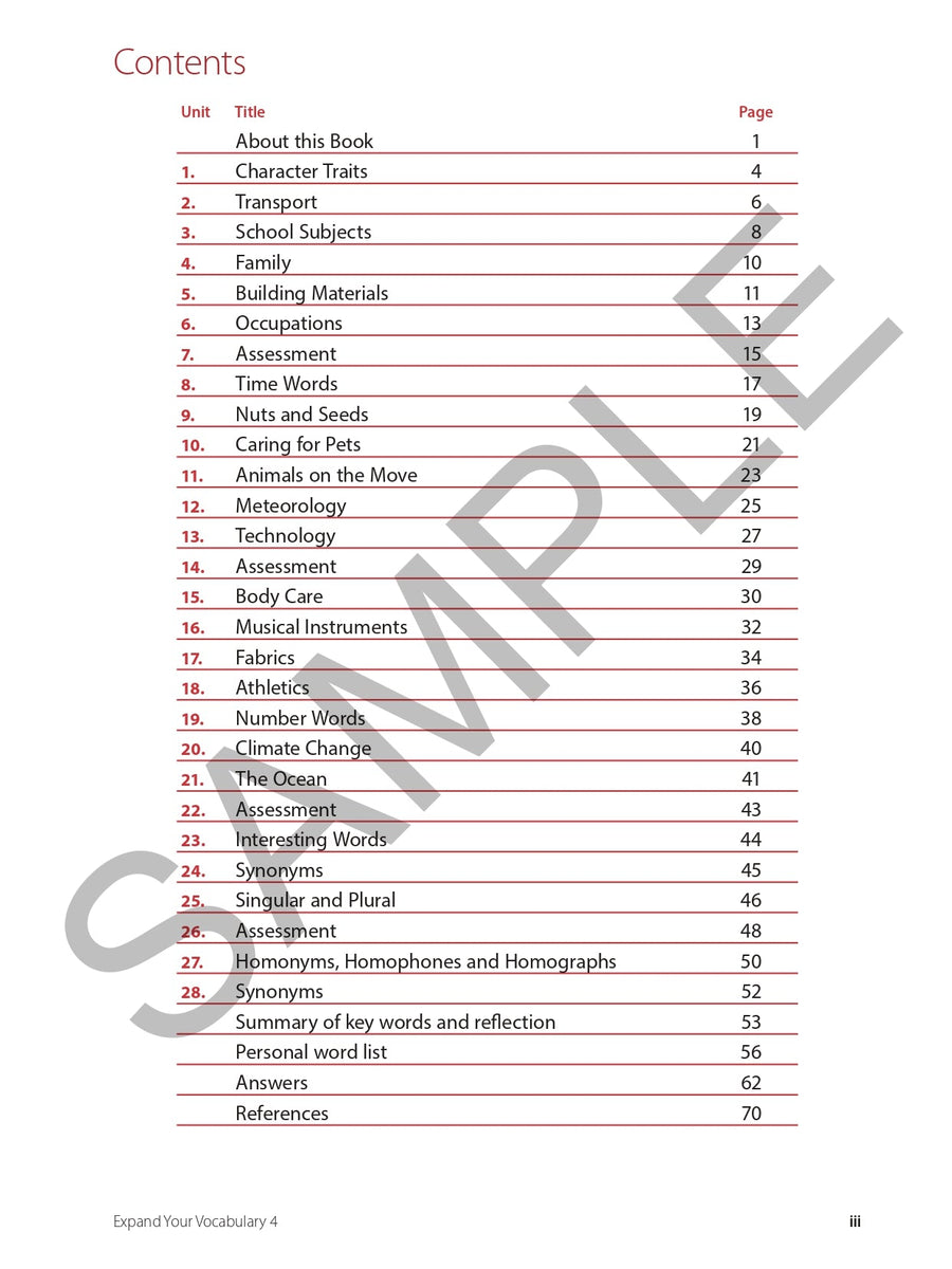 Expand Your Vocabulary 4