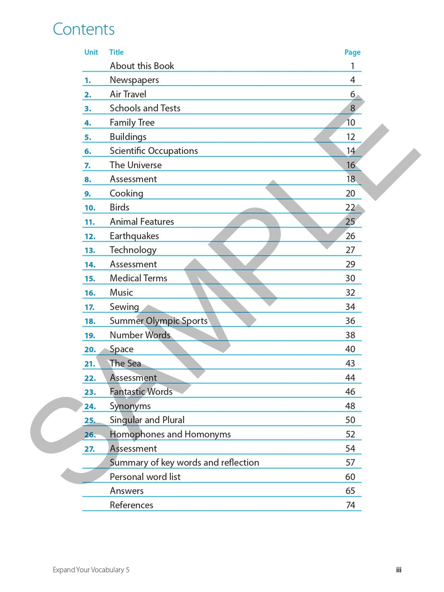 Expand Your Vocabulary 5