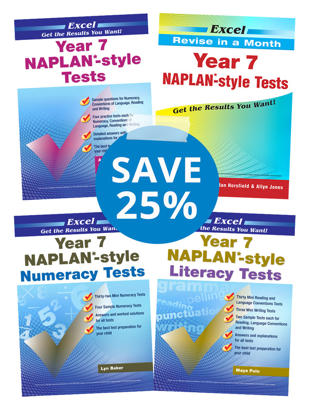 Excel NAPLAN* Book Pack Year 7 (4 Books) Pre Sale