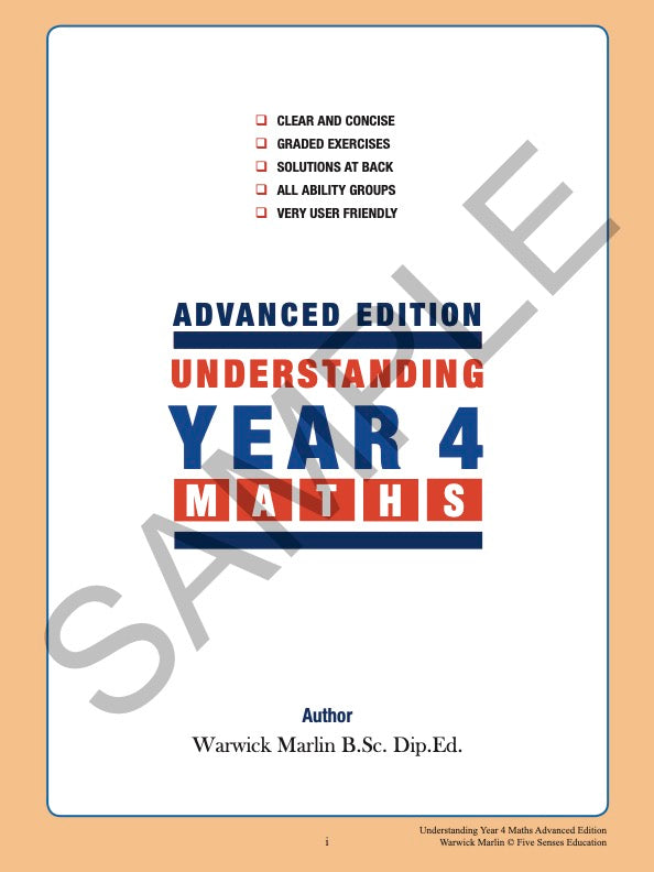Understanding Year 4 Maths Advanced – Australian Curriculum Edition