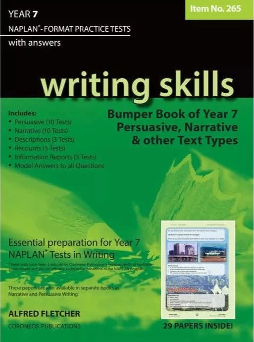 Writing Skills Bumper Book Year 7 NAPLAN Format* Practice Tests (Item ...