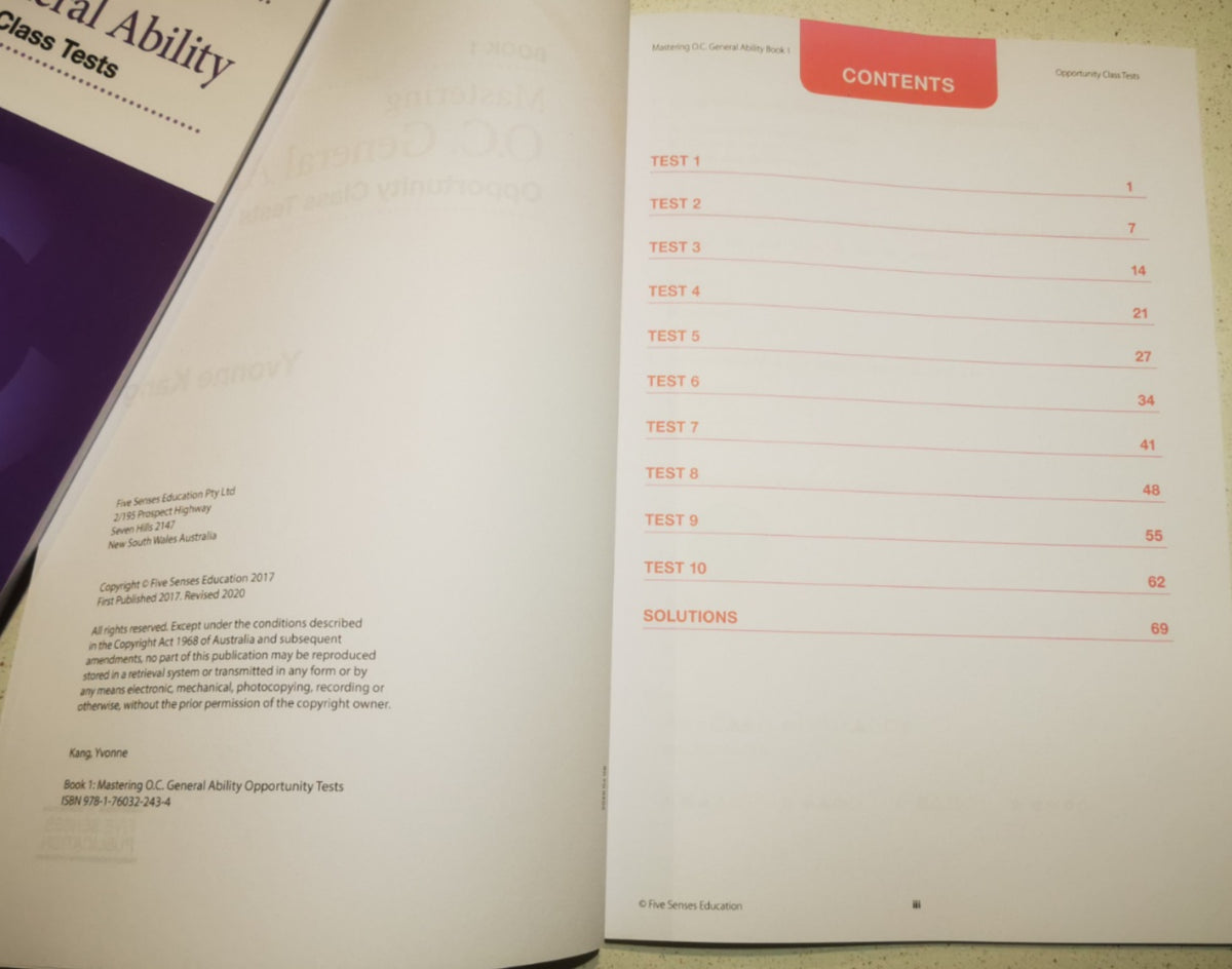 Mastering O.C. General Ability Opportunity Class Tests Book 1 - Year 3